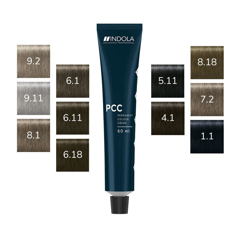 Indola PCC Permanent Color Cream 8.18 Hellblond Asch Schoko 60ml-290322